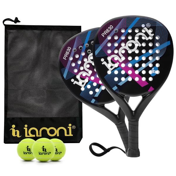 IANONI Sports PR630 Padel Racket Set Carbon Fiber EVA Core Suitable for ...